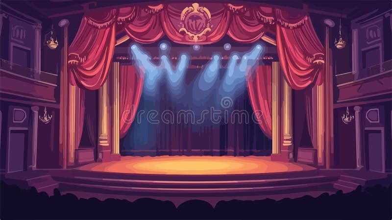 Elegant Opera House Interior Theater Stage Performance Image Stock ...