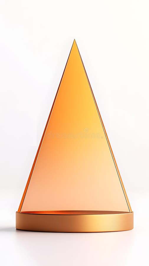 Elegant Orange Geometric Shape on a White Background Stock Image ...