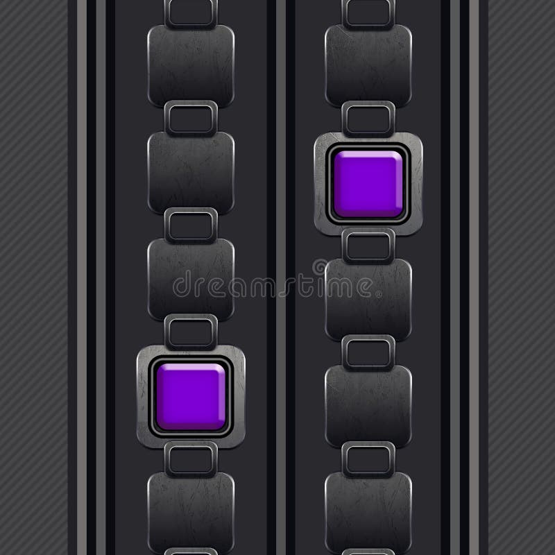 Elegant, Ornamental Pattern, Silver Squares in Purple, Striped Grey ...