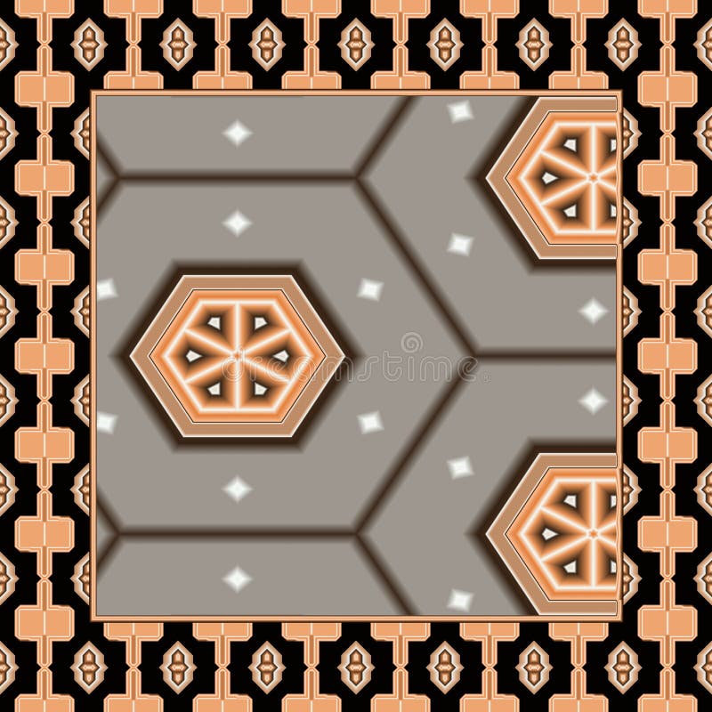 Elegant Ornamental Seamless Pattern Tile Stock Illustration ...