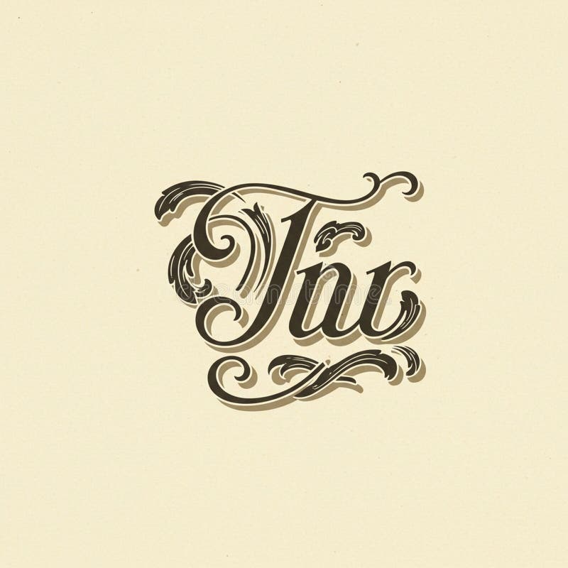 Elegant Ornamental Typography Featuring the Word "Ink" in a Classic ...