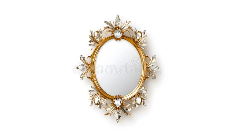 Elegant Ornate Mirror with Reflective Details and Decorative Frame ...