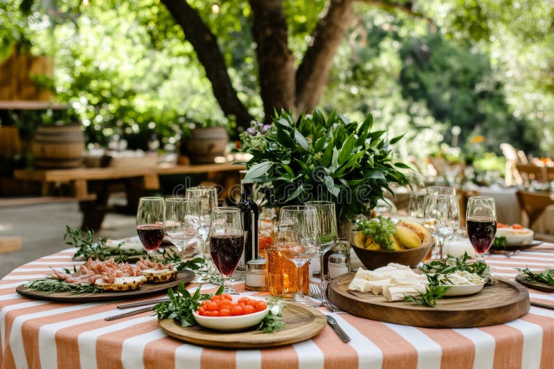 Elegant Outdoor Dining Experience with Gourmet Food and Fine Drinks at ...