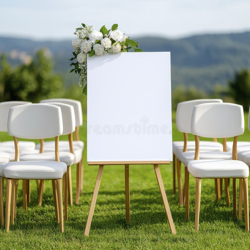 Elegant Outdoor Wedding Ceremony Mockup a Serene and Charming Visual ...