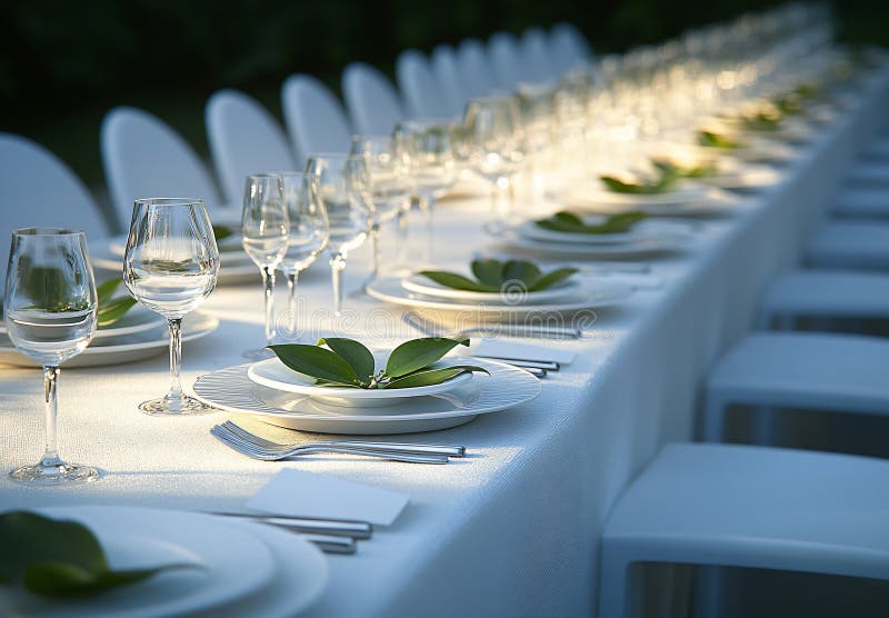 Elegant Outdoor Wedding Reception Table Setting High Quality Image ...