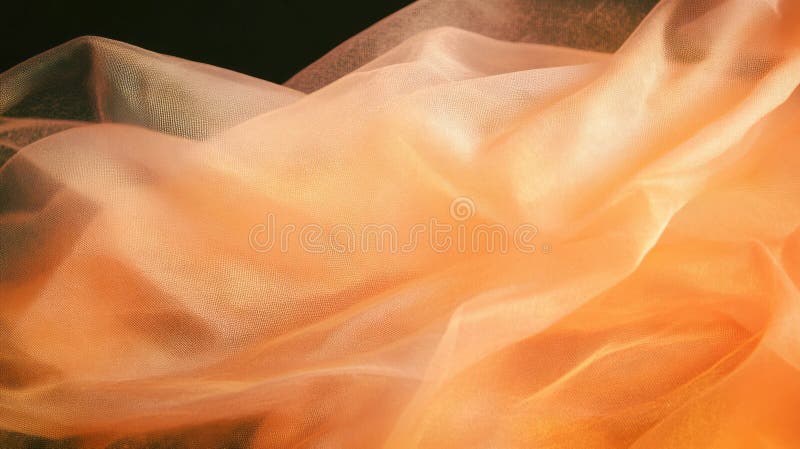 Elegant Overlay Texture with Flowing Fabric Isolated Against Black Background Stock Illustration ...