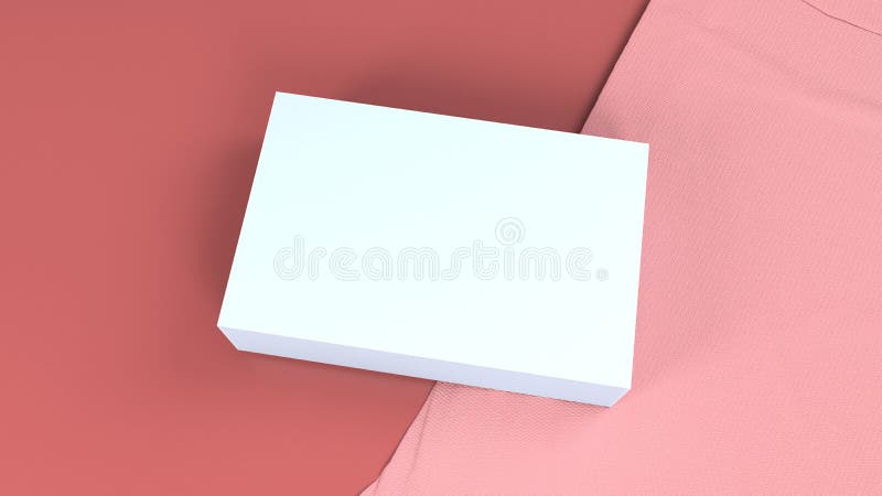 Elegant Packaging Box 3d Rendering Mockup. Pink Stock Illustration ...