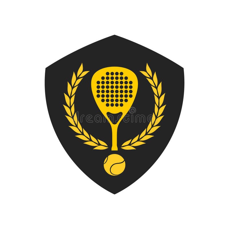 Elegant padel sport emblem stock vector. Illustration of healthy ...