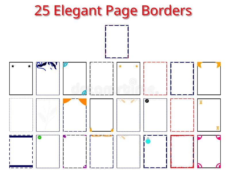 25 Elegant Page Borders Decorative Vector Frames for Invitations ...