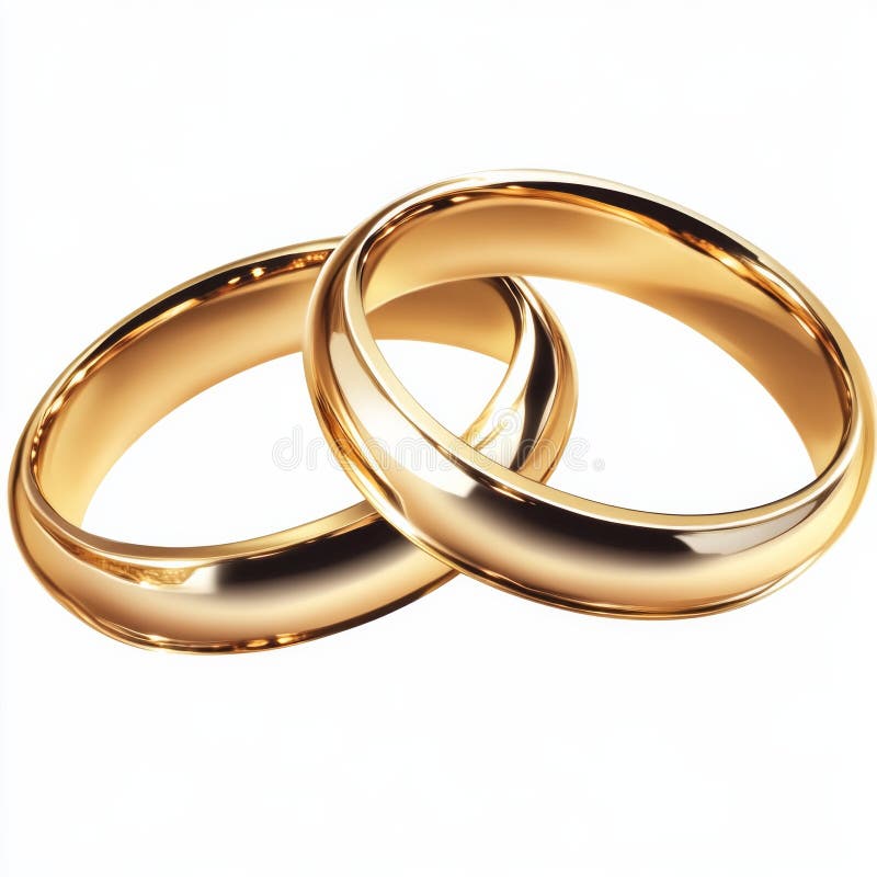 Elegant Pair of Gold Wedding Rings Symbolizing Love and Commitment ...