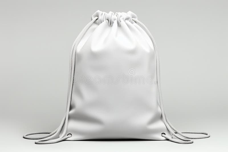 Elegant Pairing Plain White Bag Secured by a Contrasting Black ...
