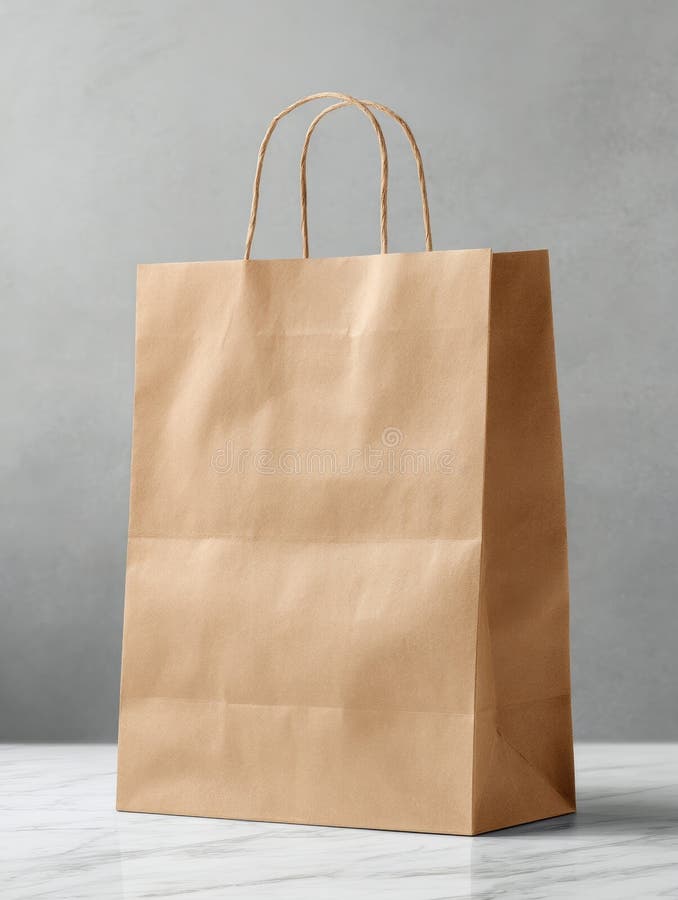 Elegant Paper Bag Gift Packaging Mockup with Ample Space for Branding and Creative Designs ...