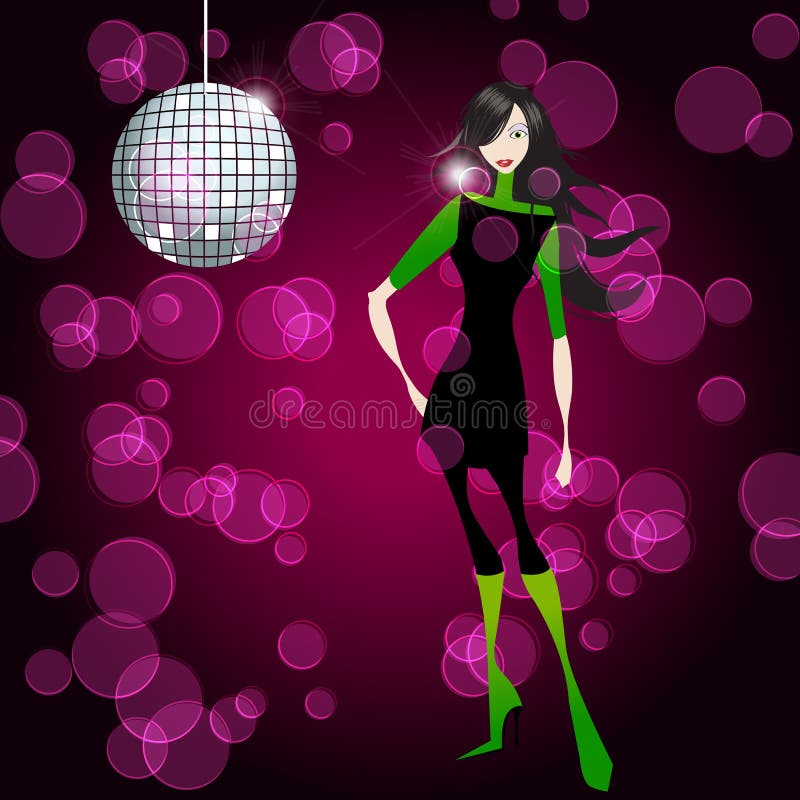 Party girl stock vector. Illustration of character, glamour - 10834582