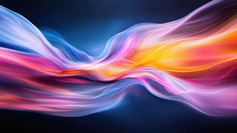 Elegant Pastel Abstract Wave Motion with Digital Smooth Color Stock ...