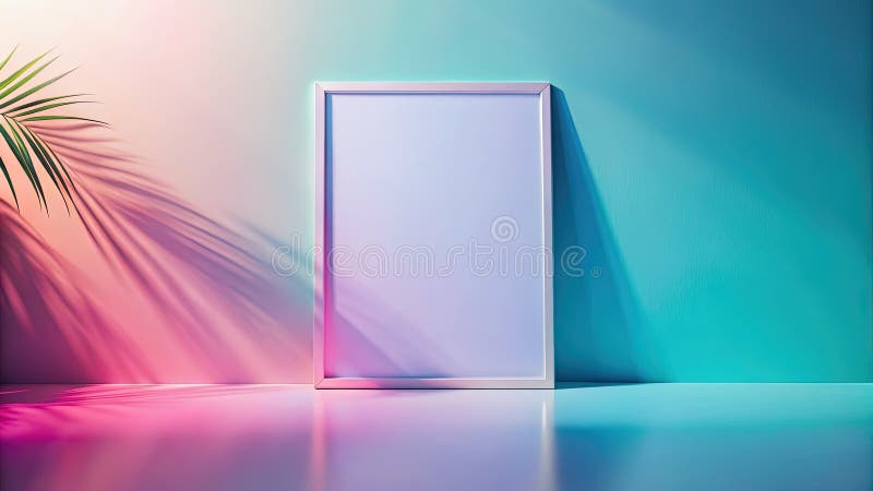 Elegant Pastel Background Rectangular Poster Mockup for Branding and ...