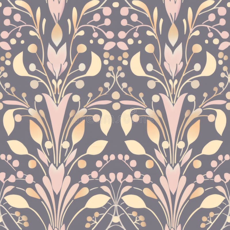 Elegant Pastel Floral Pattern with Modern Artistic Touch Stock Image ...