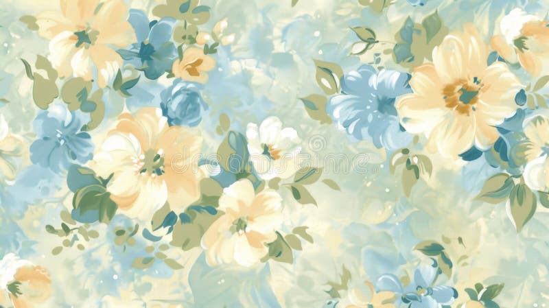 Elegant Pastel Floral Pattern for Spring Fabric Design Stock Photo ...