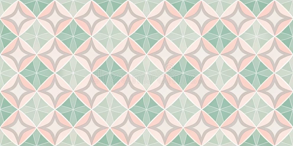 Elegant Pastel Geometric Pattern with Interlocking Star Shapes and ...