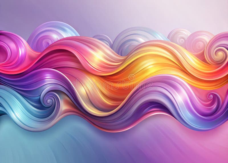 Elegant Pastel Header Design a Modern Swirl and Wave Background ...