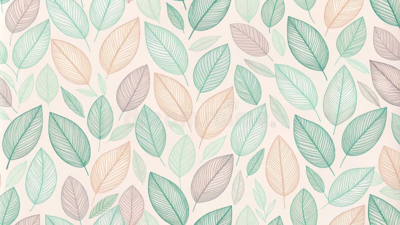 Elegant Pastel Leaf Pattern Design for Textile Printing. Generative AI ...