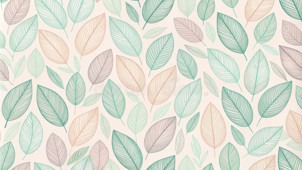 Elegant Pastel Leaf Pattern Design for Textile Printing. Generative AI ...