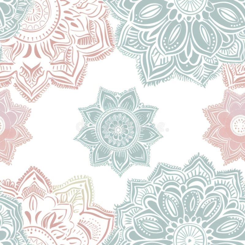 Elegant Pastel Mandala Patterns for Serene Background Design Stock ...