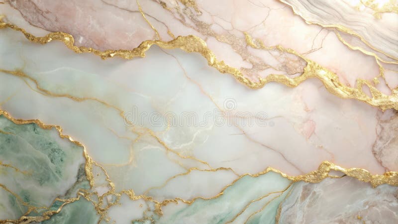Elegant Pastel Marble Texture with Gold Veining Detail. Generative AI ...