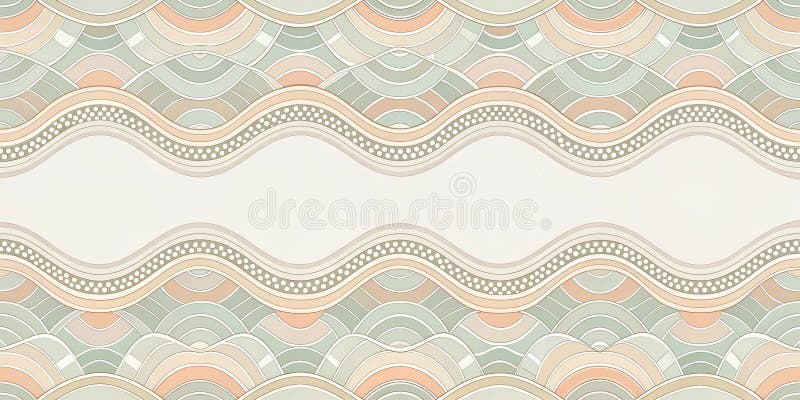 Elegant Pastel Wave Pattern Background with Central Blank Space for ...