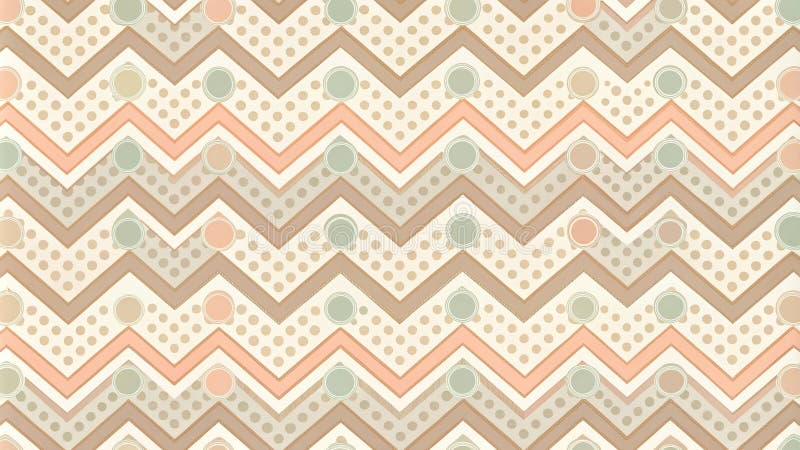 Elegant Pastel Zigzag Pattern with Scattered Circles and Dots Design ...