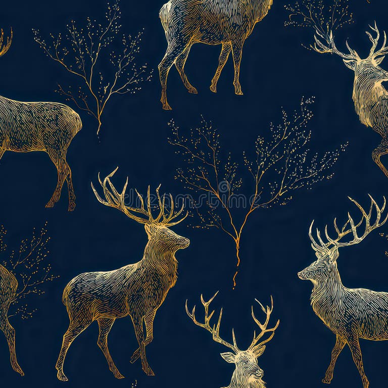 Deer Design Elements Stock Illustrations – 18,591 Deer Design Elements ...