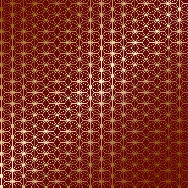 Elegant Pattern Design in Red and Gold Stock Vector - Illustration of ...