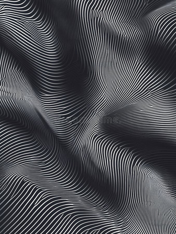 Elegant Pattern of Fine Parallel Lines Creating a Three-dimensional ...