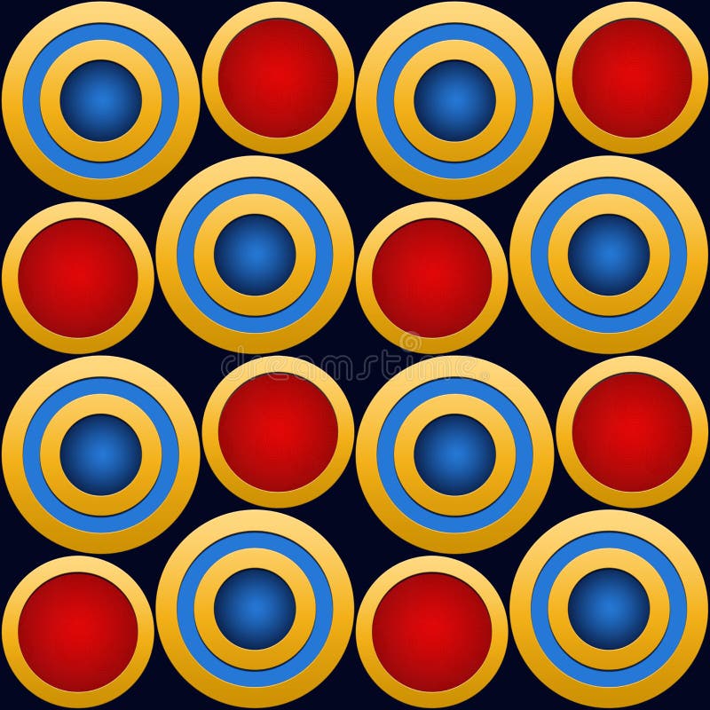 Elegant Pattern, Striking Gold Rings with Red,Blue and Dark Blue ...