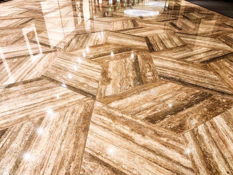 Elegant Patterned Flooring Featuring Geometric Shapes and Polished ...