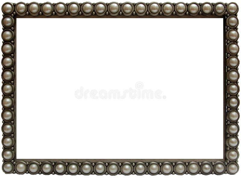 Elegant Pearl and Silver Photo Frame Stock Photo - Image of frame ...