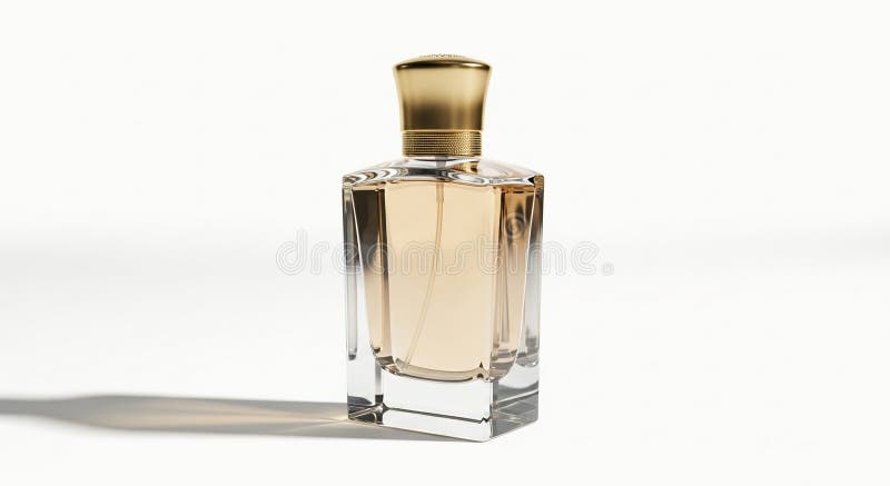 Elegant Perfume Bottle with Gold Cap Stock Photo - Image of aroma ...