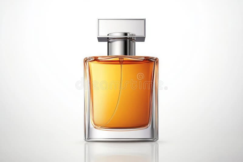 Elegant Perfume Bottle on Plain White Background. AI Generated Stock ...