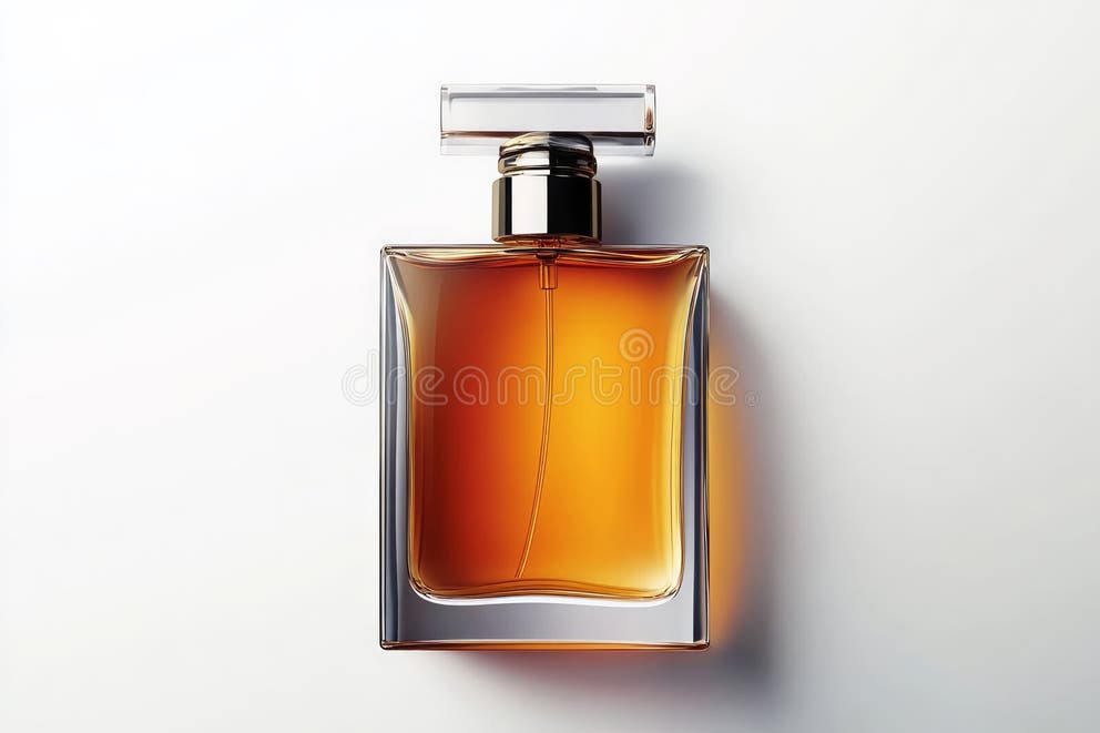 Elegant Perfume Bottle on Plain White Background. AI Image Stock Image ...