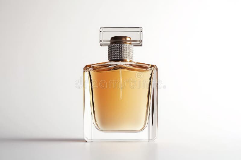 Elegant Perfume Bottle on Plain White Background. AI Image Stock Image ...
