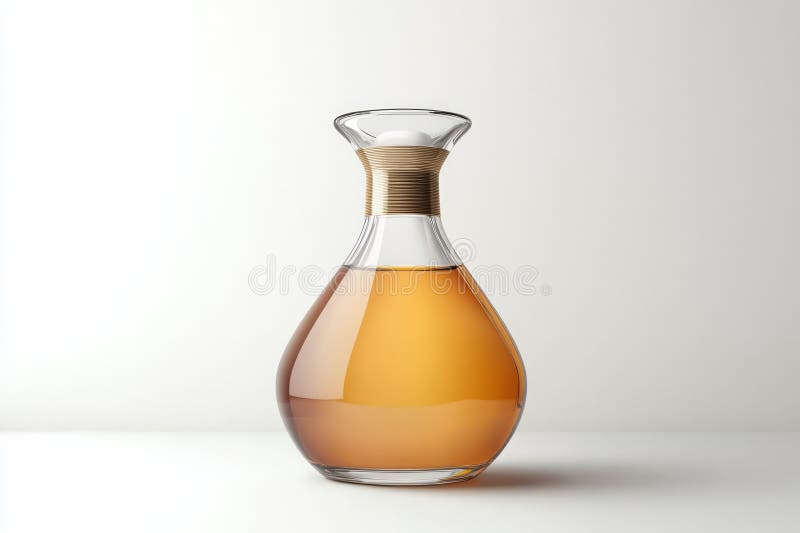 Elegant Perfume Bottle on Plain White Background. AI Image Stock Image ...