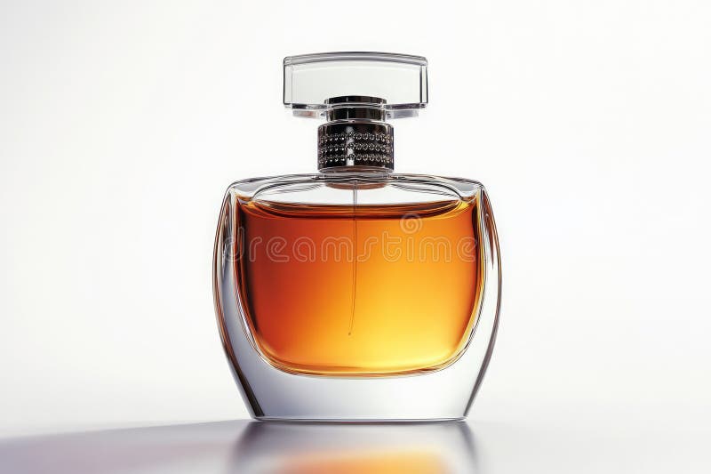Elegant Perfume Bottle on Plain White Background. AI Image Stock Image ...