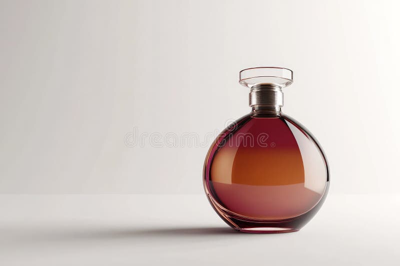 Elegant Perfume Bottle on Plain White Background. Artificial ...