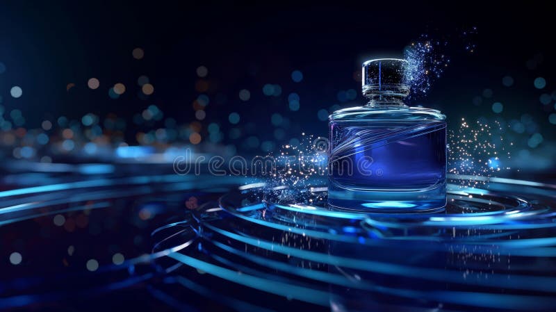 Elegant Perfume Bottle Sparkling Effects Stock Photos - Free & Royalty ...