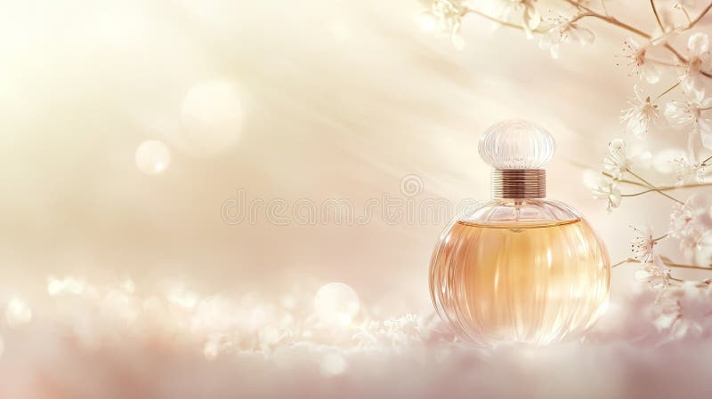 Elegant Perfume Bottle with a Summer Scent, Set Against a Soft Stock ...