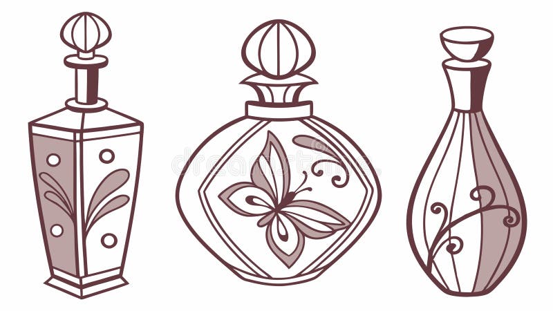 Elegant Perfume Bottles Collection Vector Art, Vector Design Generative ...