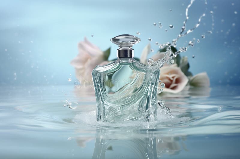 Elegant Perfume Glass Bottle Stock Photo - Image of organic, glass ...