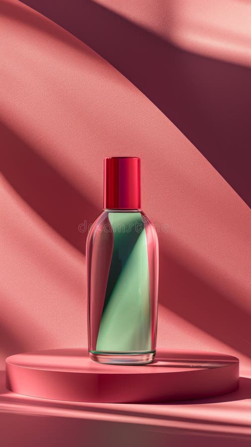 Elegant Perfume on Pink Surface Stock Photo - Image of minimal, fashion ...