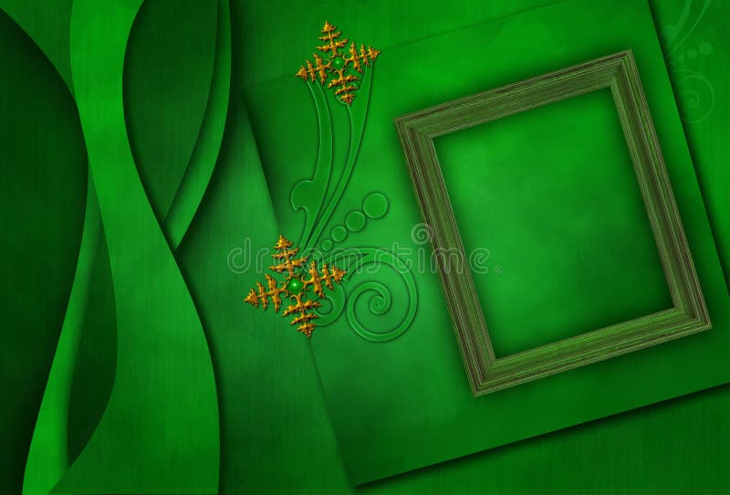 Elegant Photoframe with Metallic Snowflakes Stock Image - Image of ...