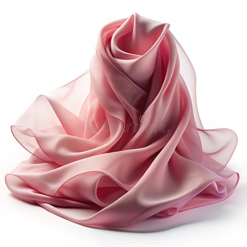 Elegant Pink Cloth on White Background Stock Illustration ...
