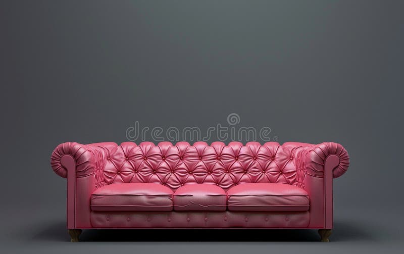 Elegant Pink Couch Photo -Generative Ai Stock Photo - Image of modern ...